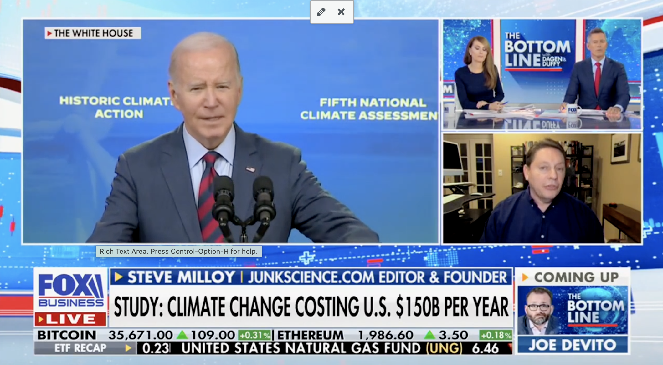 Milloy talks climate idiocy with Dagen McDowell, Sean Duffy on FOX ...